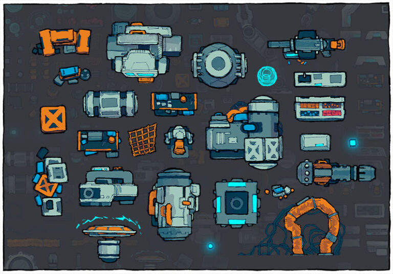The Sci-Fi Industrial Interiors | Map Tiles by 2-Minute Tabletop