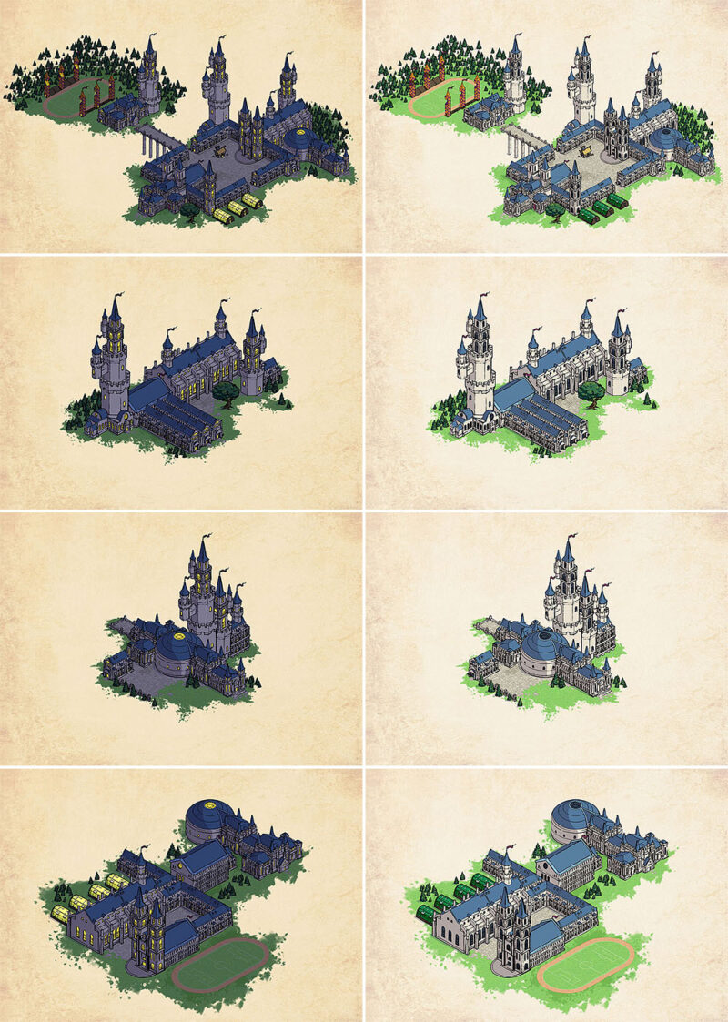 The Wizarding School Grounds Map Pack | 2-Minute Tabletop