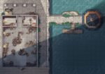 Shipyard Warehouse battle map - Main preview | 2-Minute Tabletop