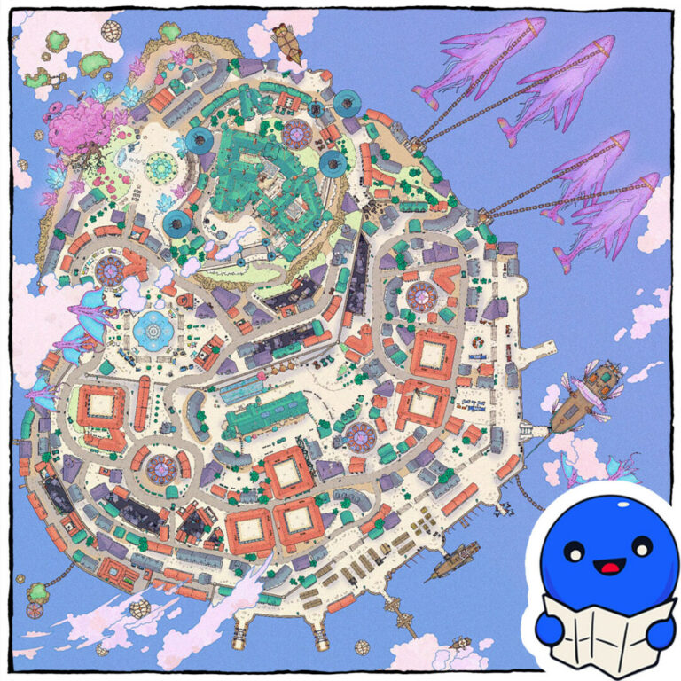 Flying City map - Preview | 2-Minute Tabletop