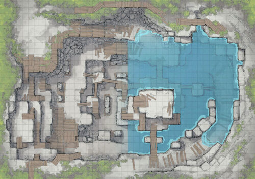 Stone Quarry battle map - Main preview | 2-Minute Tabletop