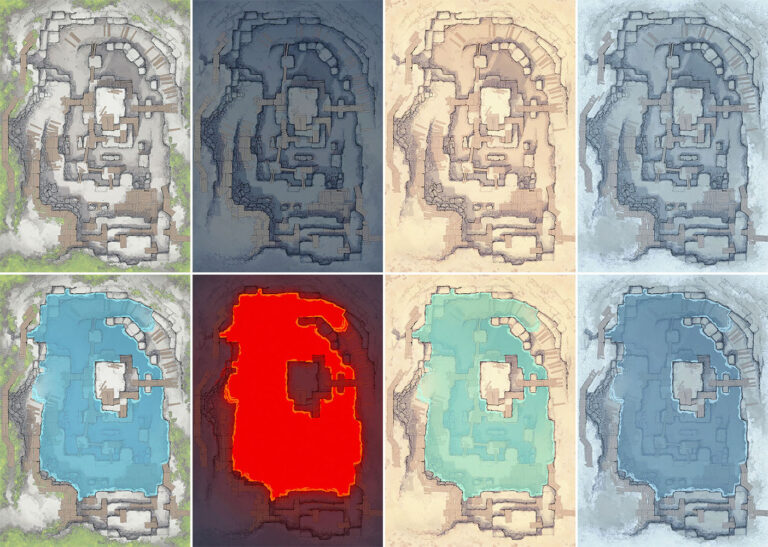 The Stone Quarry battle map by 2-Minute Tabletop