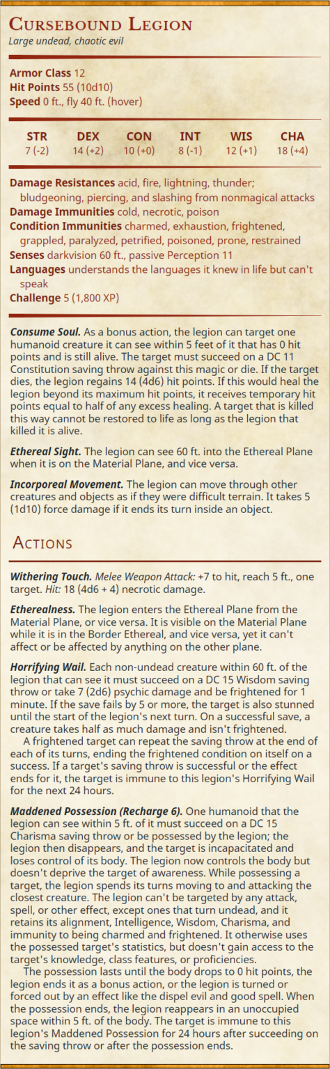 Curse and Scream - Cursed Undead Encounter for D&D 5e | 2-Minute Tabletop