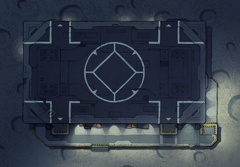 The Landing Pad battle map by 2-Minute Tabletop