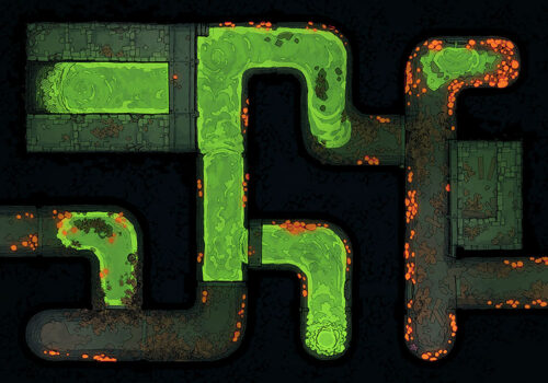 The Sewer Pipes Pack | Maps & Assets by 2-Minute Tabletop