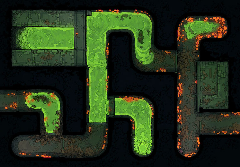 The Sewer Pipes Pack | Maps & Assets by 2-Minute Tabletop