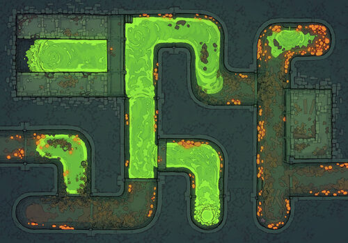 The Sewer Pipes Pack | Maps & Assets by 2-Minute Tabletop