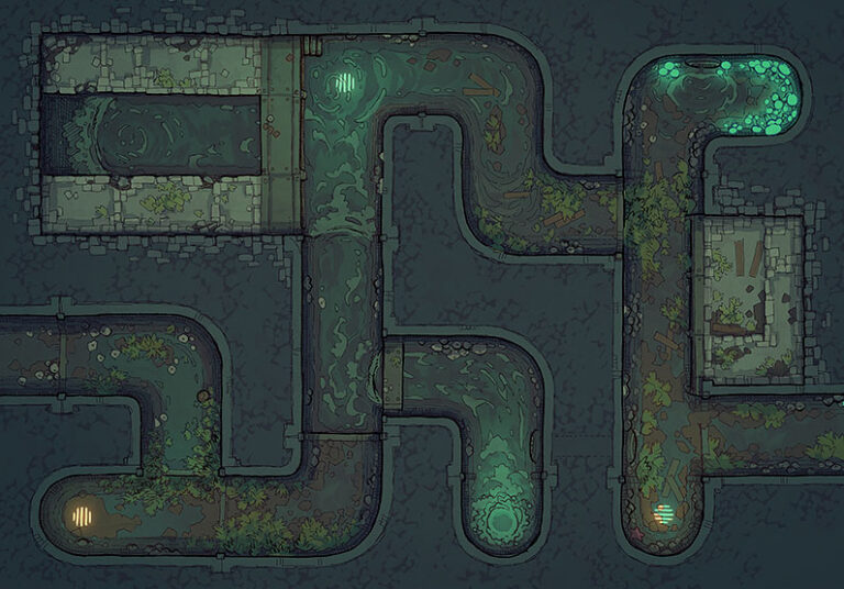The Sewer Pipes Pack | Maps & Assets by 2-Minute Tabletop