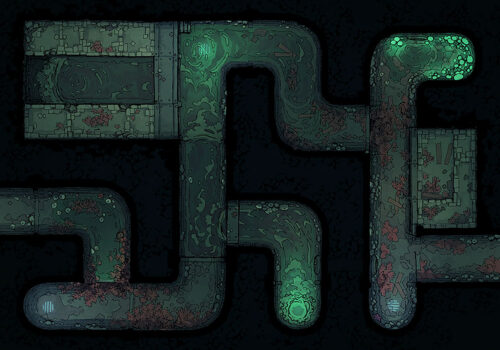 The Sewer Pipes Battle Map | 2-Minute Tabletop