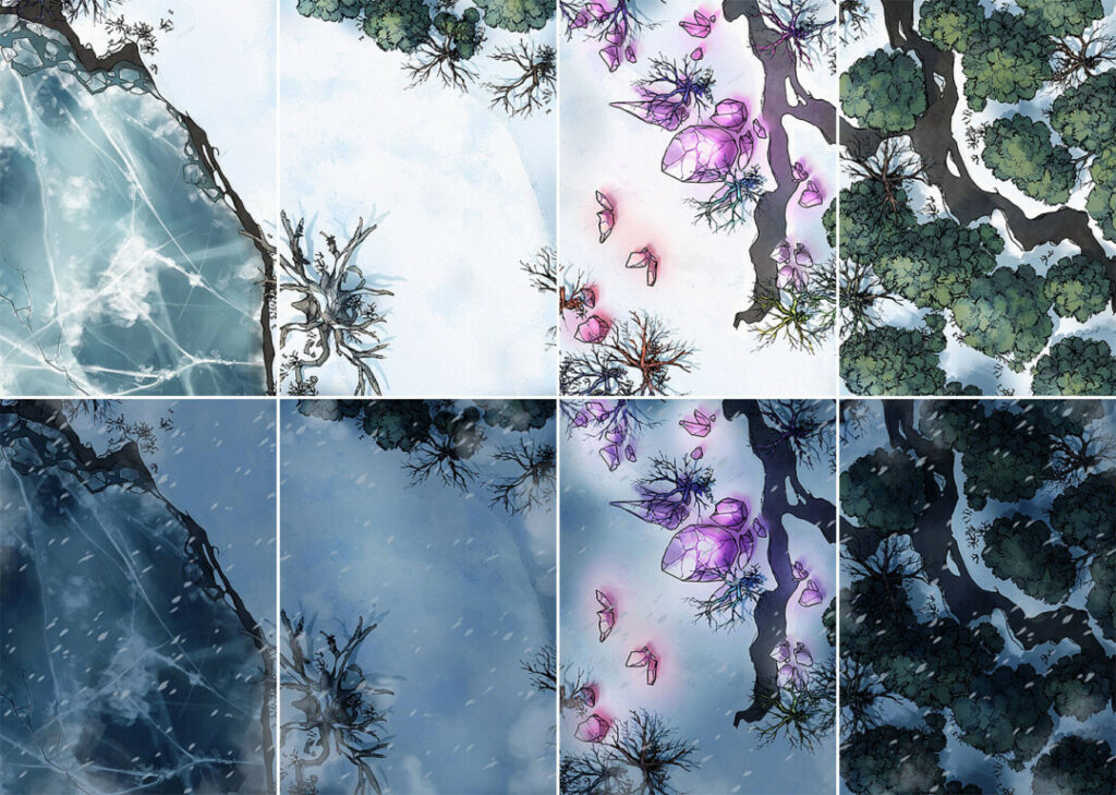 The Winter Wilderness Battle Maps | 2-Minute Tabletop