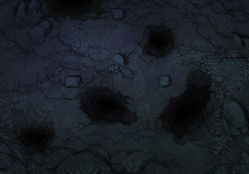 The Rocky Fissures Pack | Maps & Assets by 2-Minute Tabletop