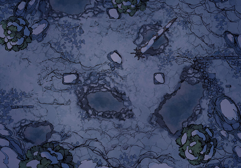 The Rocky Fissures Pack | Maps & Assets by 2-Minute Tabletop