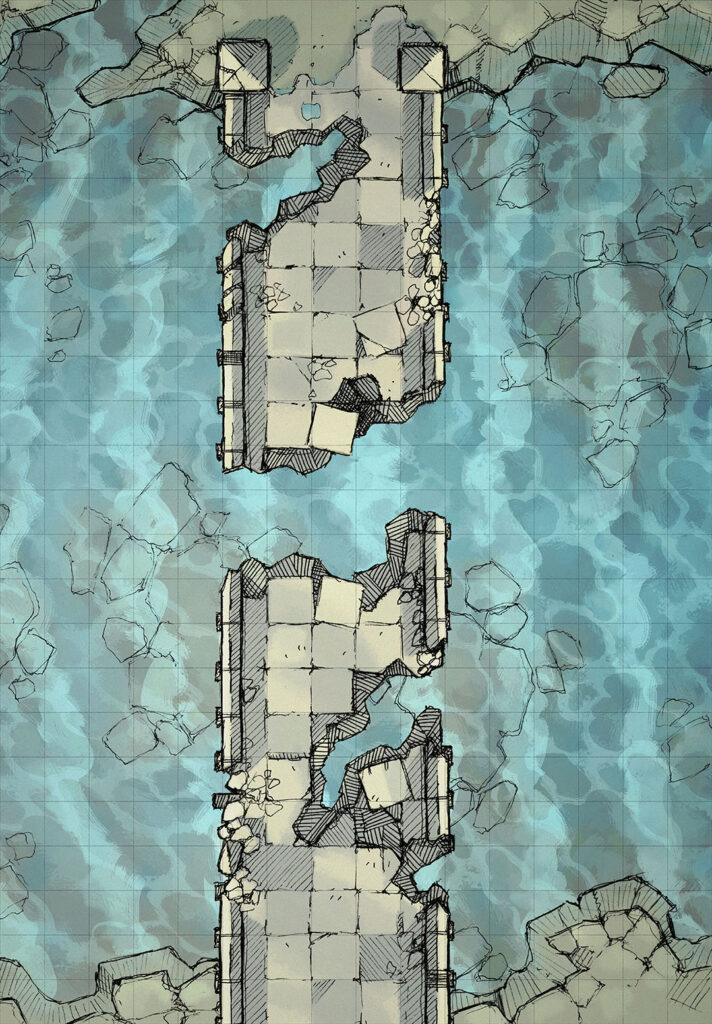 A New ‘River’ Variant for our Dragon's Lair Bridge Battle Map