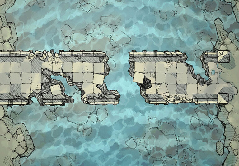 A New ‘River’ Variant for our Dragon's Lair Bridge Battle Map