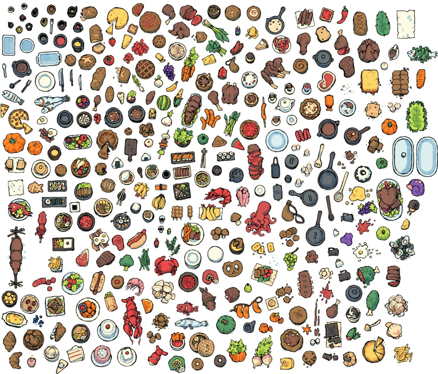 Hand-Drawn Food Assets | 2-Minute Tabletop