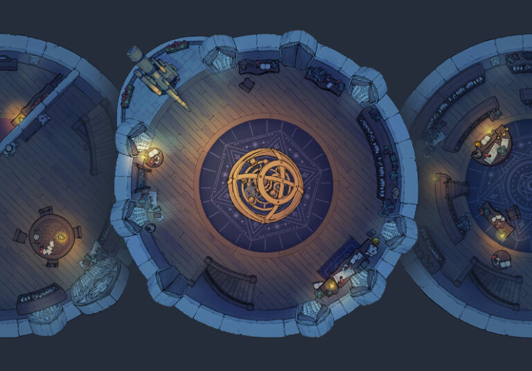 Grand Mage Tower - Base - Night | 2-Minute Tabletop