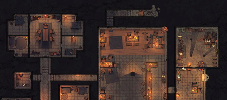 Underground Sanctuary battle map - Banner - Large | 2-Minute Tabletop