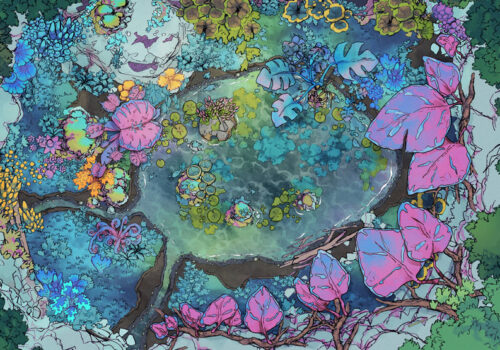 The Megaflora Grotto Pack | Maps & Assets by 2-Minute Tabletop