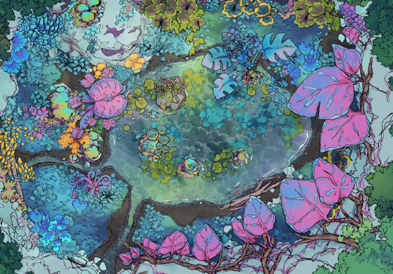 The Megaflora Grotto Pack | Maps & Assets by 2-Minute Tabletop