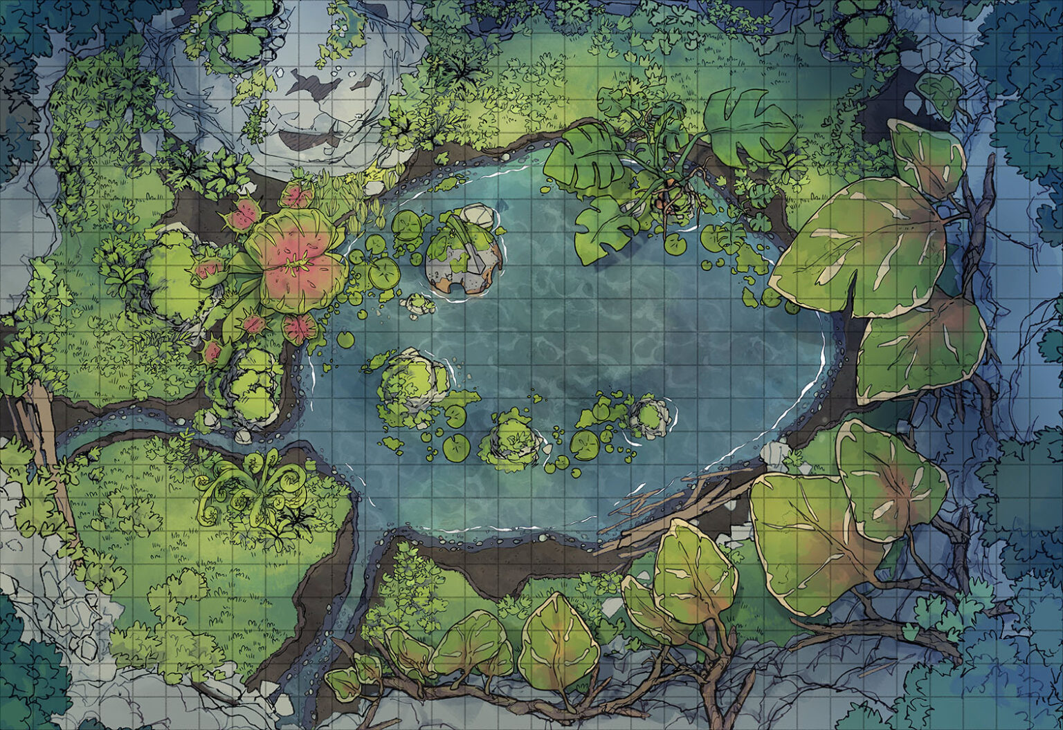 Megaflora Grotto - Verdant - Day - 32x22 - Large Preview | 2-Minute ...