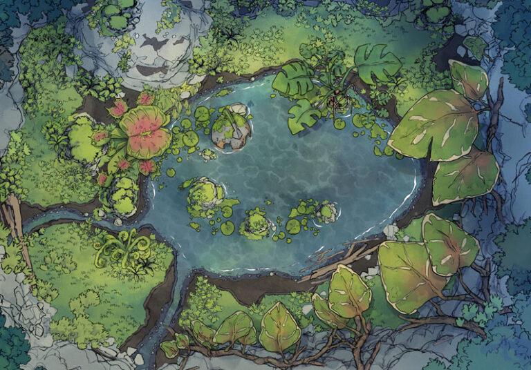 The Megaflora Grotto Pack | Maps & Assets by 2-Minute Tabletop