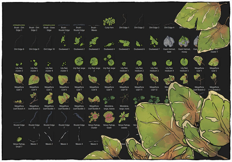 The Megaflora Grotto Pack | Maps & Assets by 2-Minute Tabletop