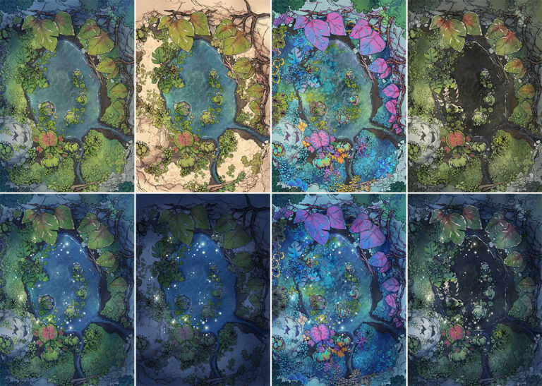 The Megaflora Grotto Battle Map | 2-Minute Tabletop