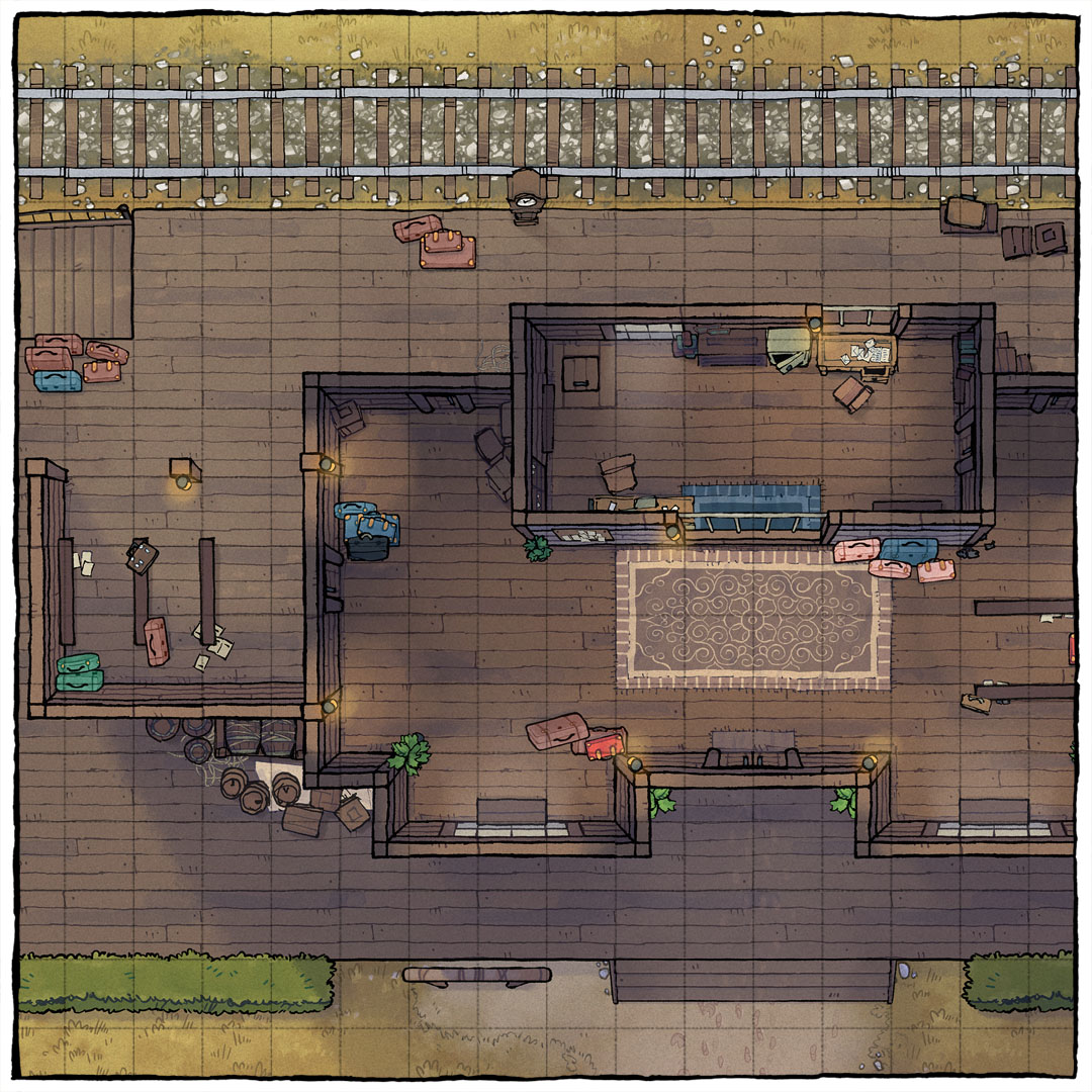 Wild West Train Station - Everyday - Day - 22x16 - Instagram Grid 22x16 ...