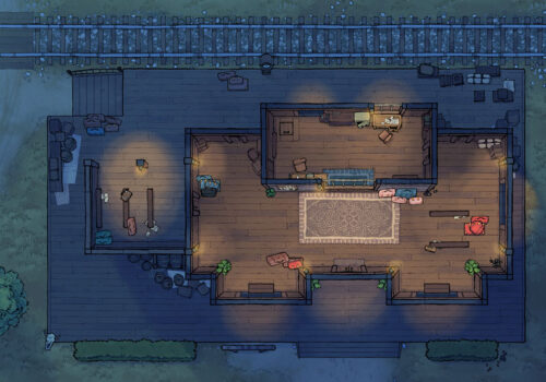 The Wild West Train Station Battle Map | 2-Minute Tabletop