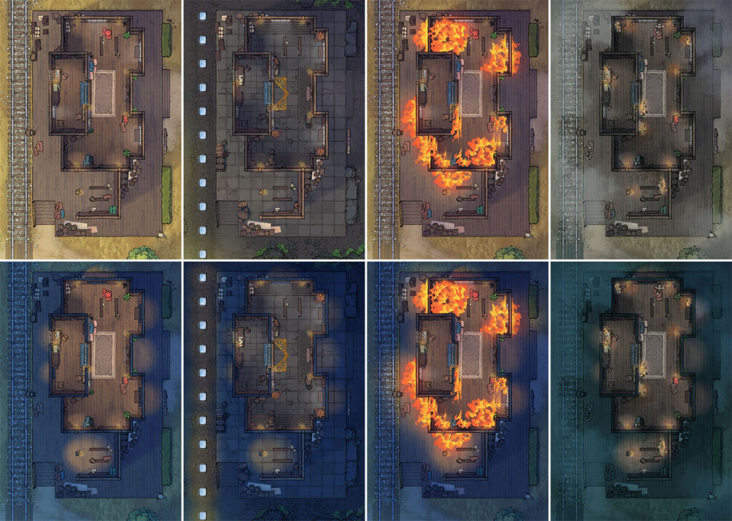 The Wild West Train Station Battle Map | 2-Minute Tabletop