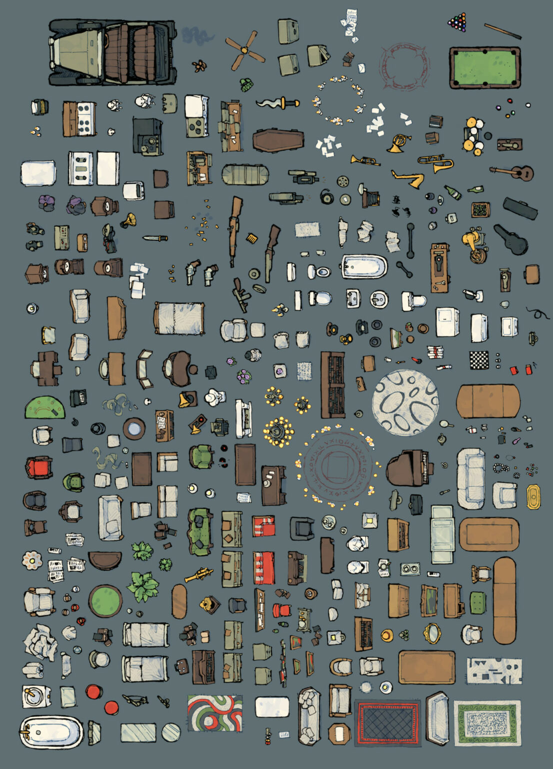 The 1900s Misc. Map Assets map assets by 2-Minute Tabletop