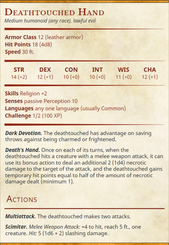 Gallows' Rot, Part 2 - Desert Cultist Encounter for D&D 5e
