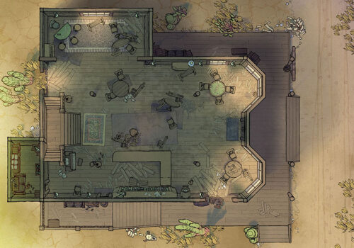The Wild West Saloon Pack | Maps & Assets by 2-Minute Tabletop