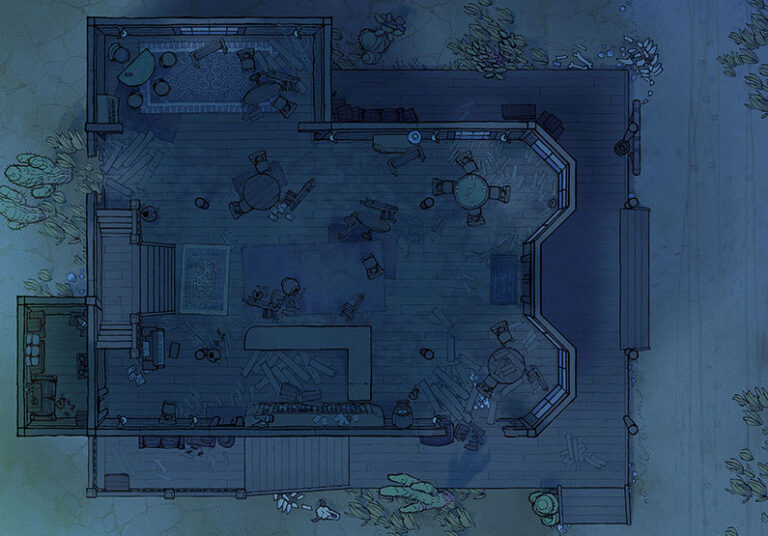 The Wild West Saloon Pack | Maps & Assets by 2-Minute Tabletop