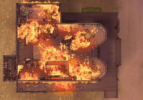 The Wild West Saloon Pack | Maps & Assets by 2-Minute Tabletop