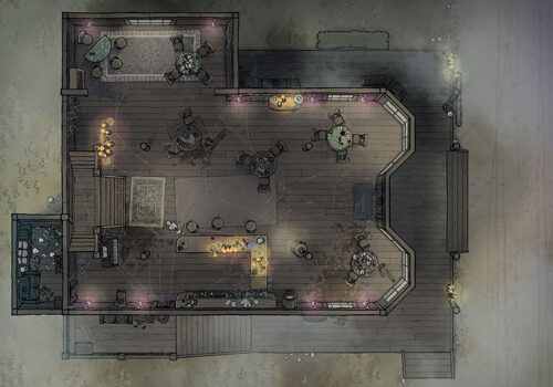 The Wild West Saloon Pack | Maps & Assets by 2-Minute Tabletop