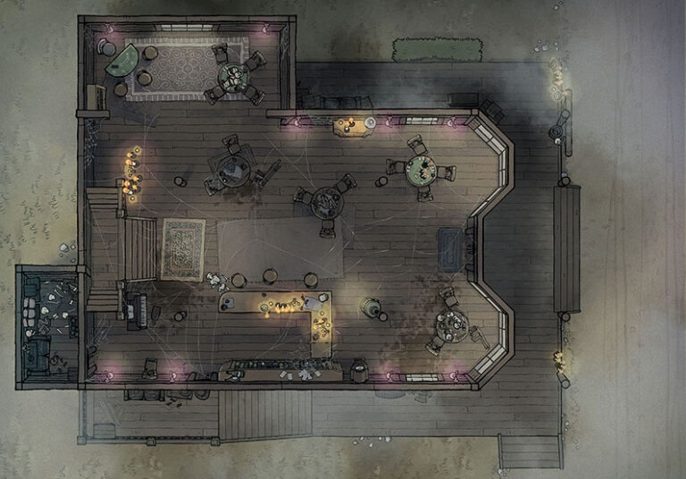 The Wild West Saloon Pack | Maps & Assets by 2-Minute Tabletop