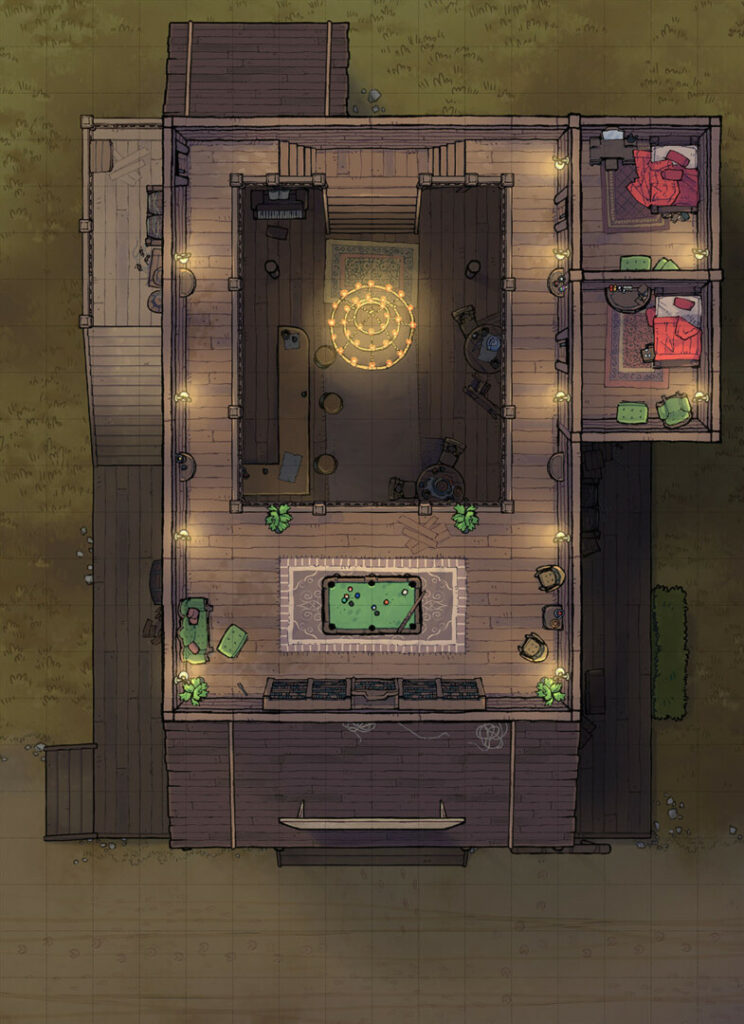 The Wild West Saloon Battle Map | 2-Minute Tabletop