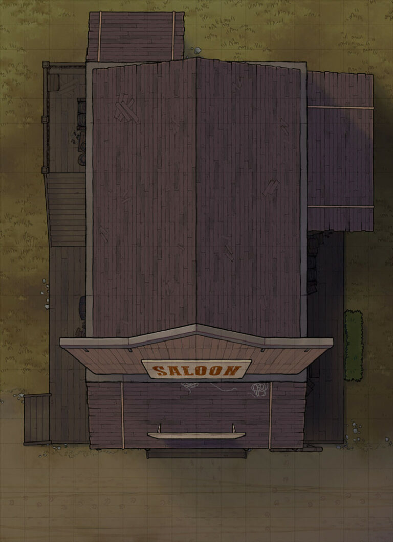 The Wild West Saloon Battle Map | 2-Minute Tabletop