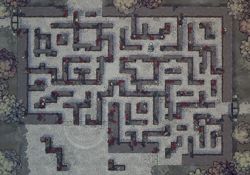 The Hedge Maze Pack | Maps & Assets by 2-Minute Tabletop