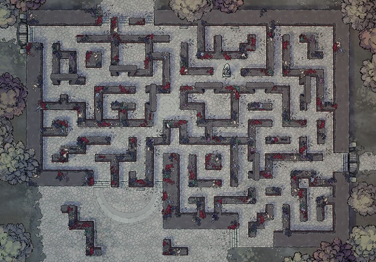 The Hedge Maze Pack | Maps & Assets by 2-Minute Tabletop