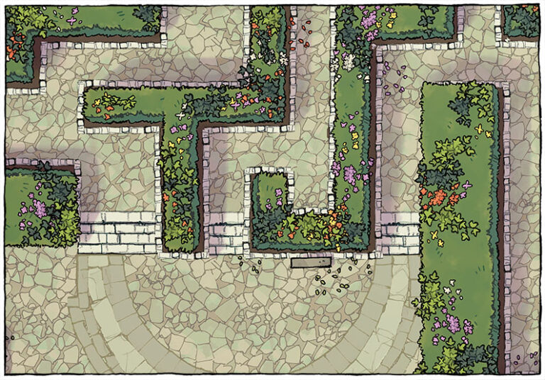 The Hedge Maze Battle Map | 2-Minute Tabletop