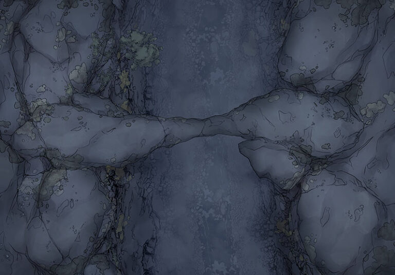 The Natural Stone Bridge battle map by 2-Minute Tabletop
