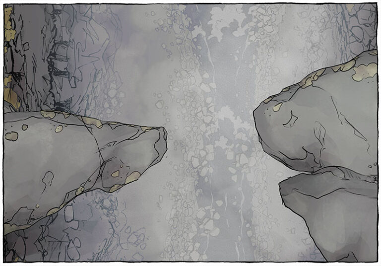 The Natural Stone Bridge battle map by 2-Minute Tabletop