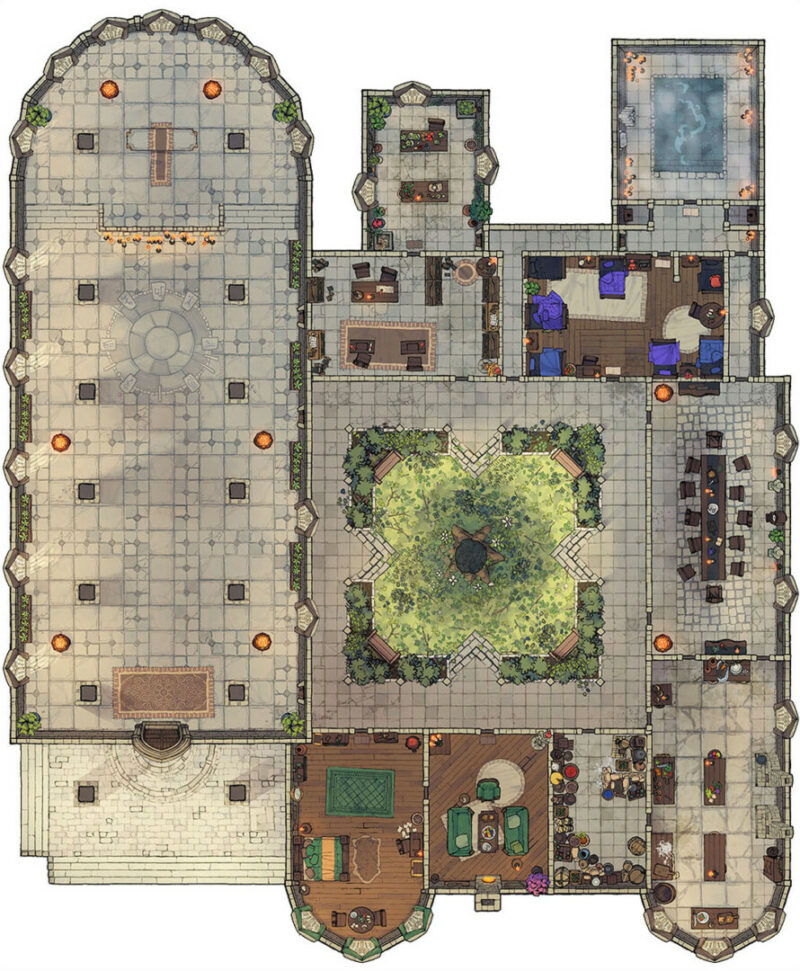 The Temple of Sages Battle Map | 2-Minute Tabletop