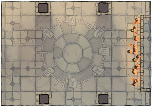 The Temple of Sages battle map by 2-Minute Tabletop