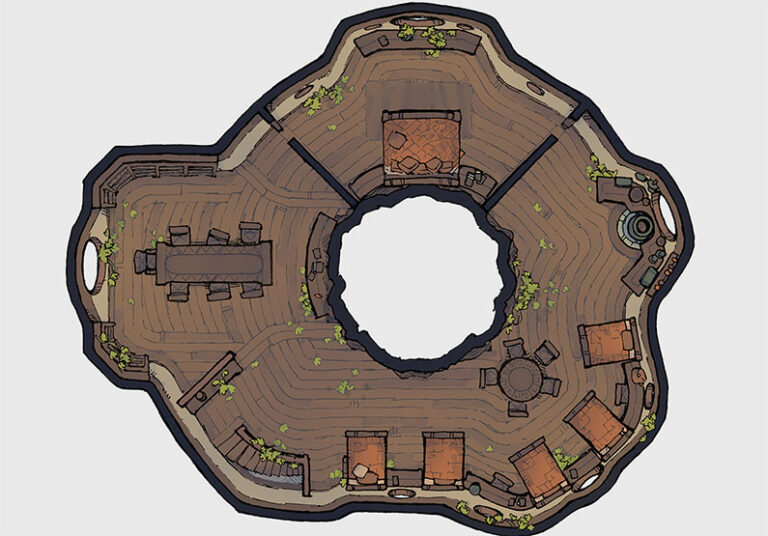 The Tree House Battle Map | 2-Minute Tabletop