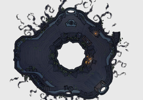 The Tree House battle map by 2-Minute Tabletop