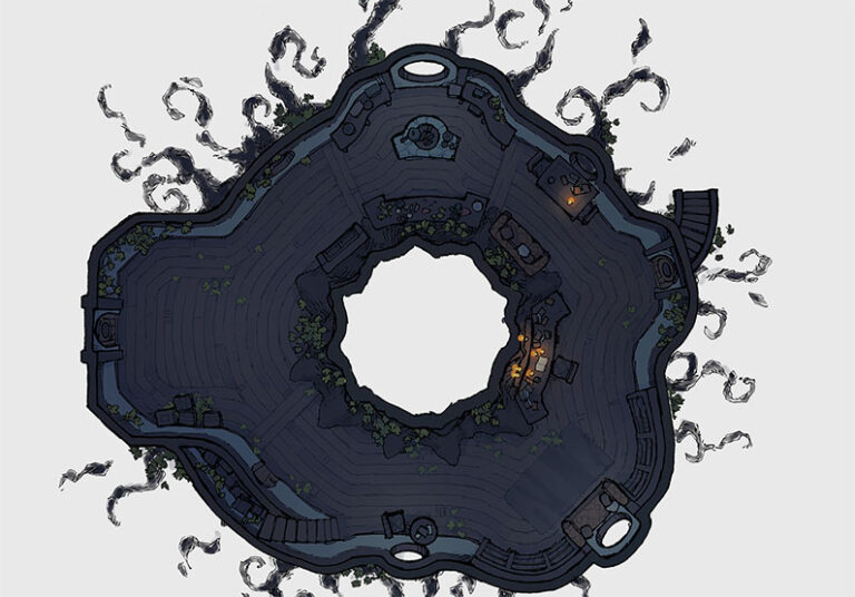 The Tree House battle map by 2-Minute Tabletop