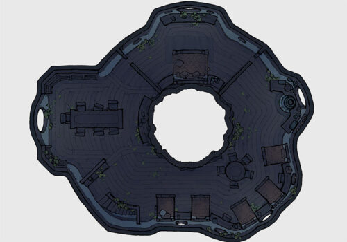The Tree House battle map by 2-Minute Tabletop